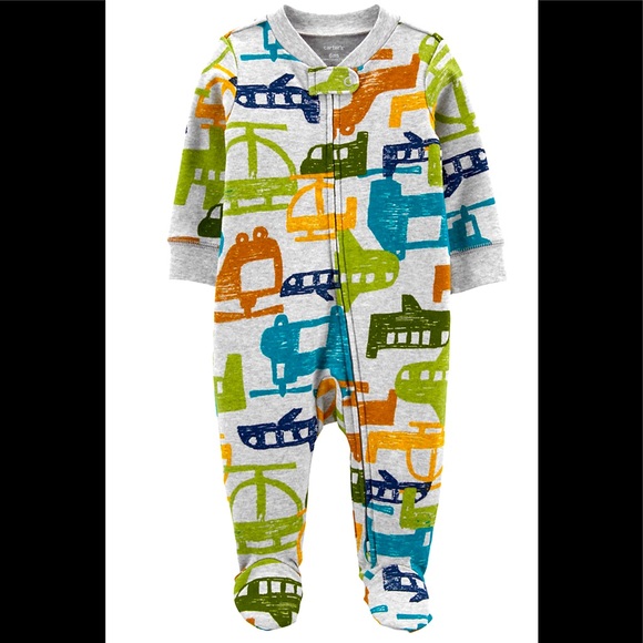 Carter's | Pajamas | Nwt 4t 4 Helicopters Air Planes Rainbow Carters ...